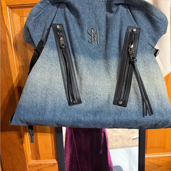 Steve Madden | Bags | Steve Madden Blue And Black Backpack With ...
